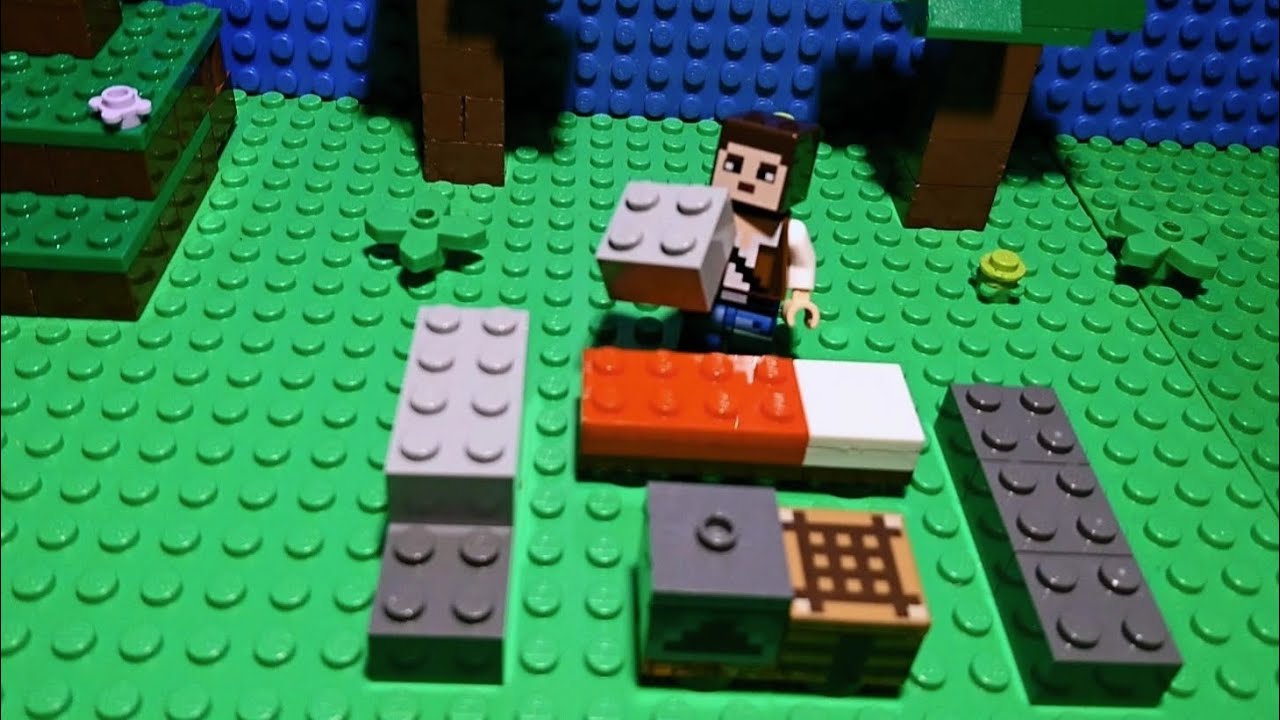 A day in Minecraft (lego animation) - YouTube