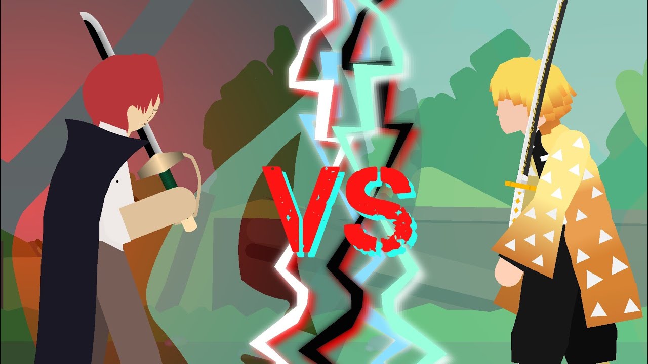 Shanks vs Zenitsu Agatsuma (Stick Nodes Animation) - YouTube