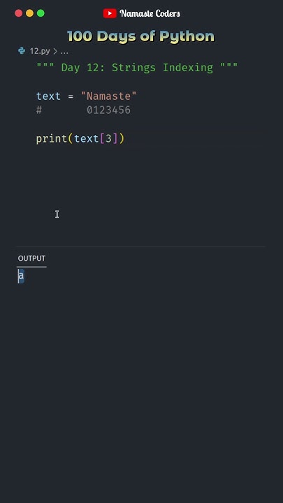 String Indexing In Python Day 12 100 Days Of Python Pythonprogramming 100dayschallenge 4627