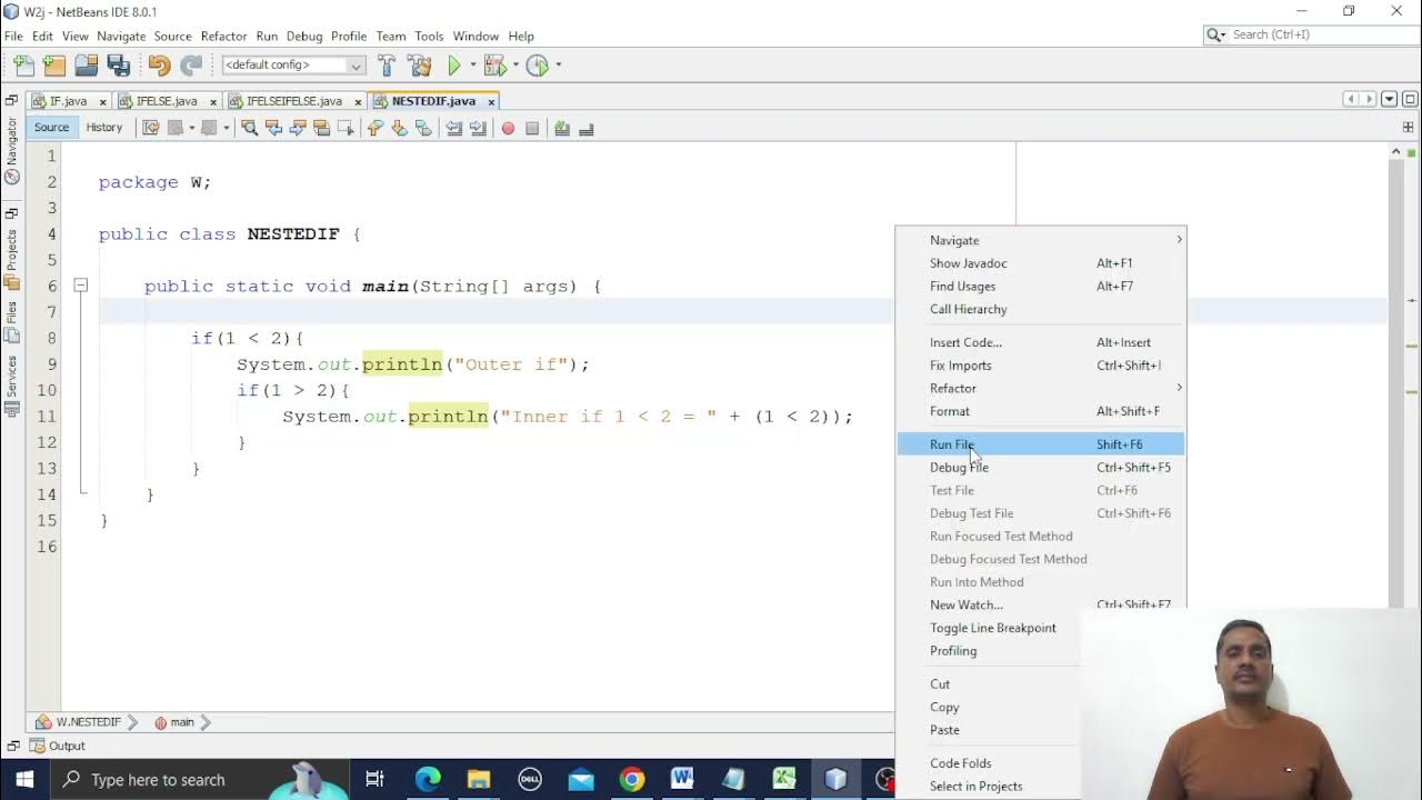 9 Conditional statement nested if JAVA Ex - YouTube