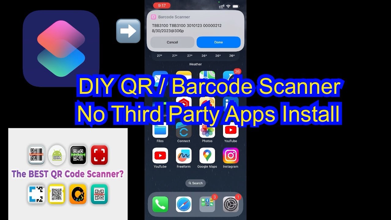 Create QR Scanner app By IOS Shortcuts - YouTube