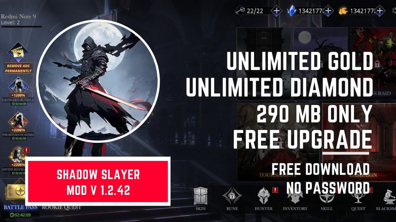 Shadow Slayer 1.2.42 Mod Unlimited Money - Free Download No Password ...