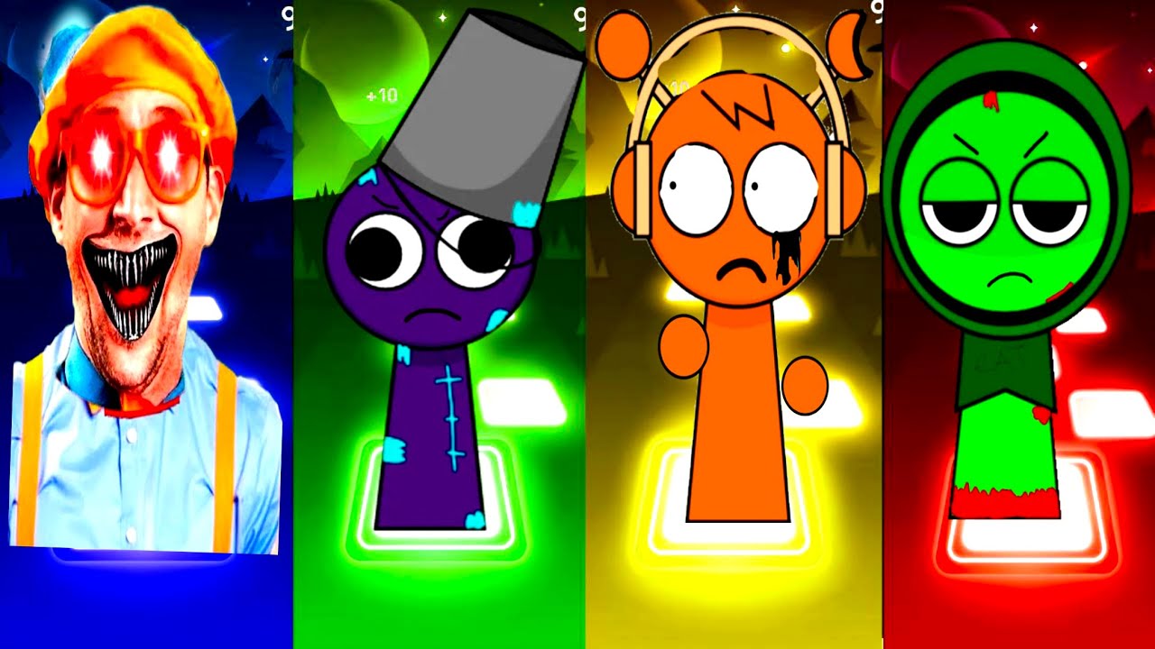 Zombie blippi 🆚Sprunki Incredibox 🆚Coffin Dance Song 🎶🆗Tiles Hop MrB ...