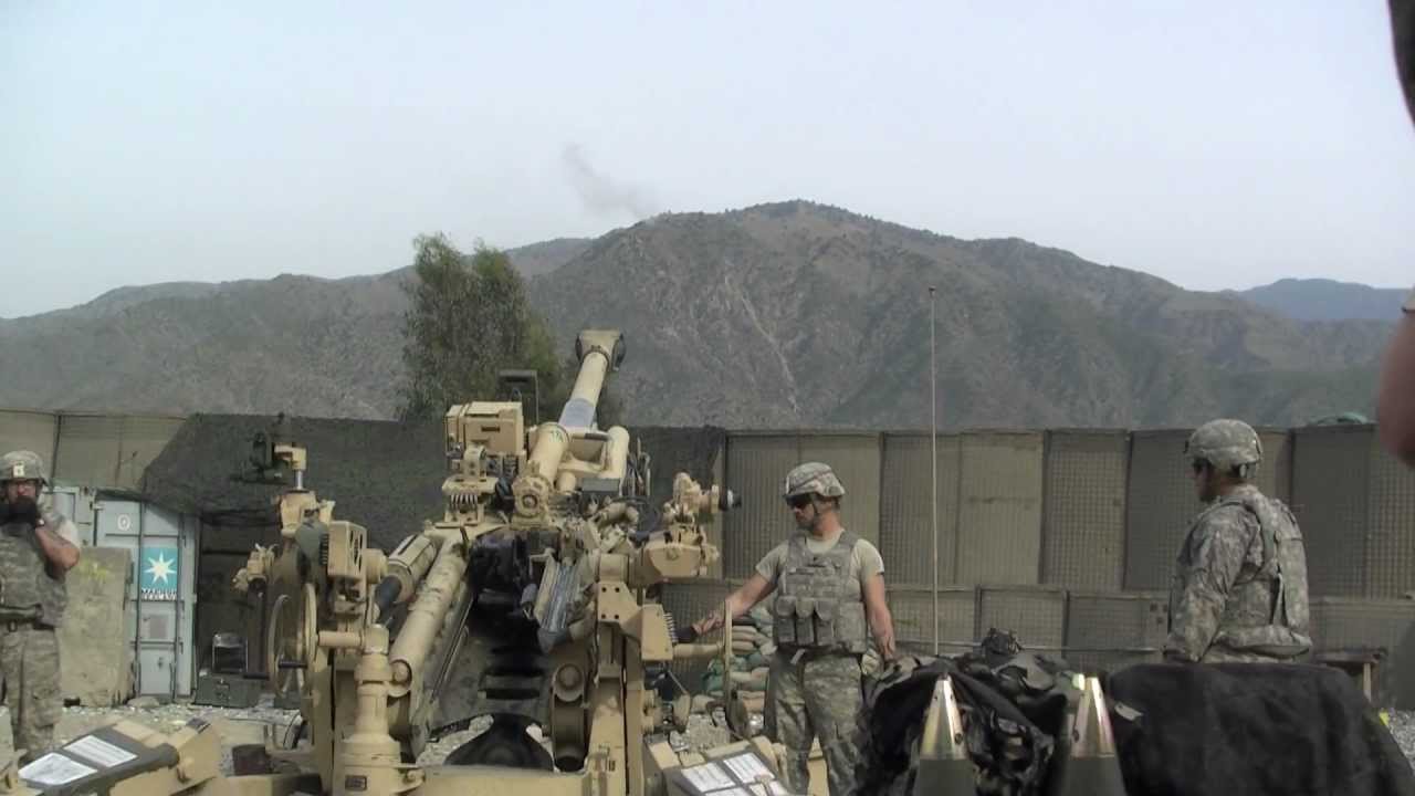 M777 Howitzer Direct Fire Low Charge Bravo Battery 3-321 HD Video 5 ...