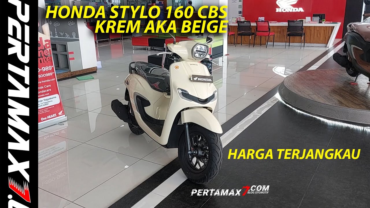 Review Fisik Detail Honda Stylo 160 CBS Warna Krem Beige Glossy Harga Jogja Terjangkau Februari ...