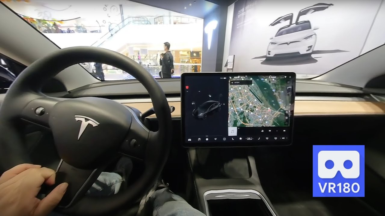 3D 180VR 4K Black Tesla Model 3 Simple Design 😍😍 VR Dream Car - YouTube