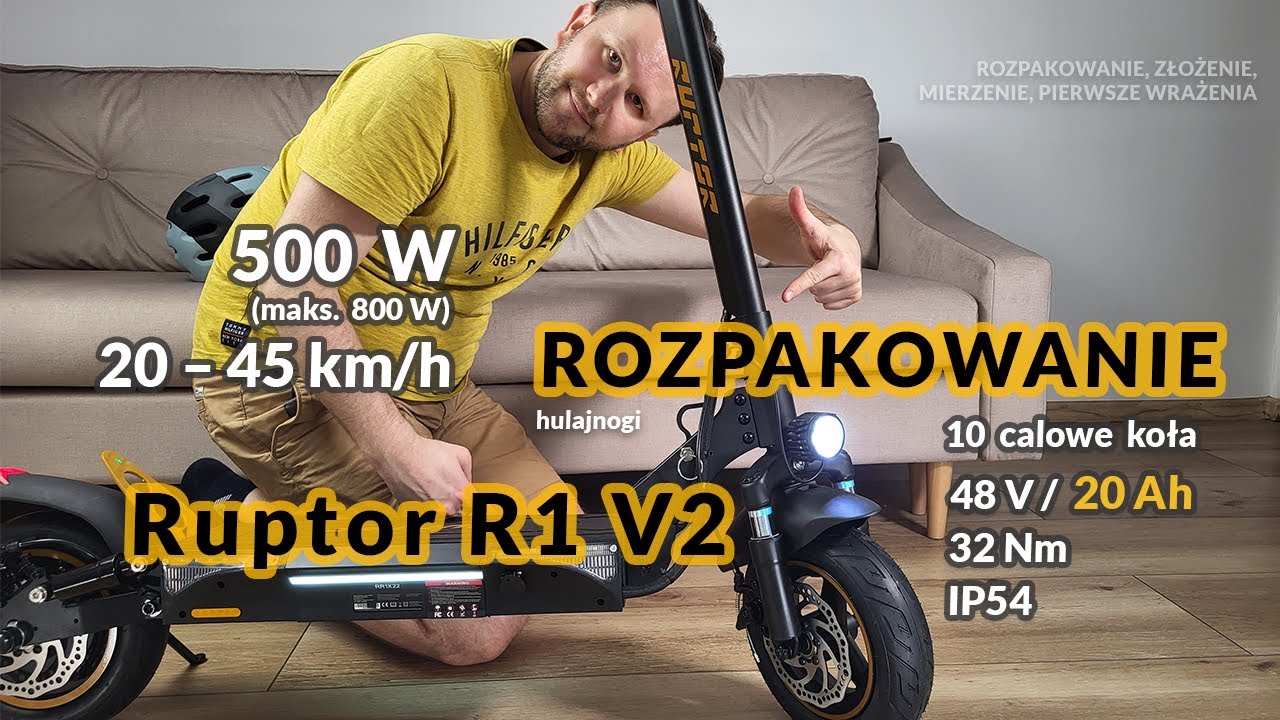 Mega rozpakowanie - Ruptor R1 V2 500/800 W | składane rączki, wysuwana ...