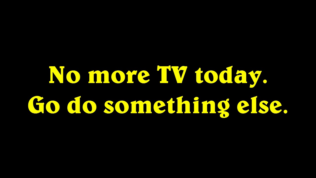 No More TV - YouTube