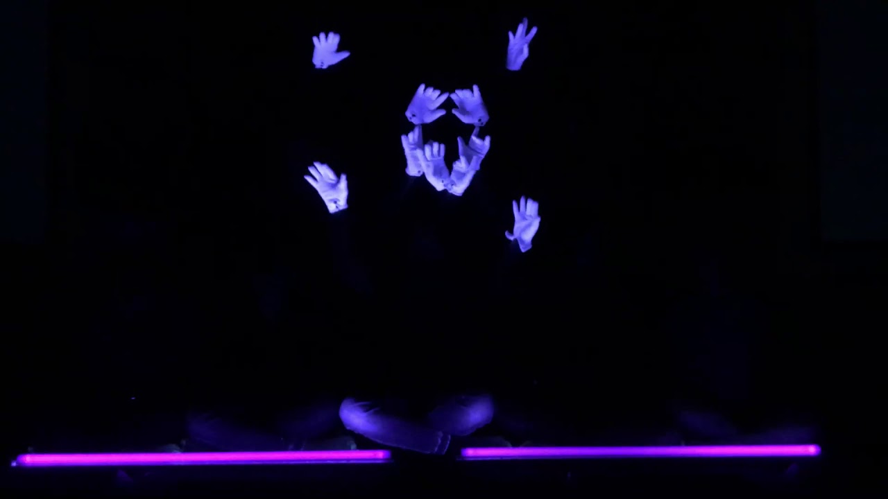 Black Light Hand Performance - YouTube