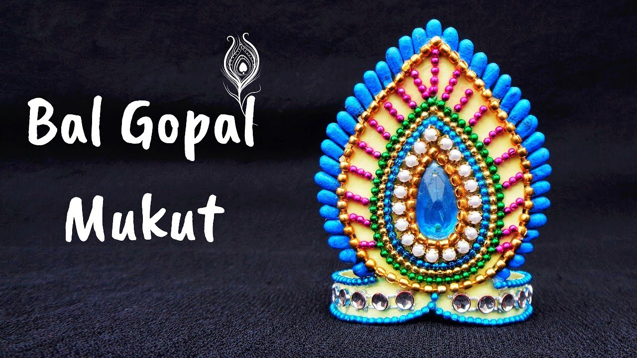 DIY Mukut making for Bal gopal with Matchsticks | Janmashtami ...