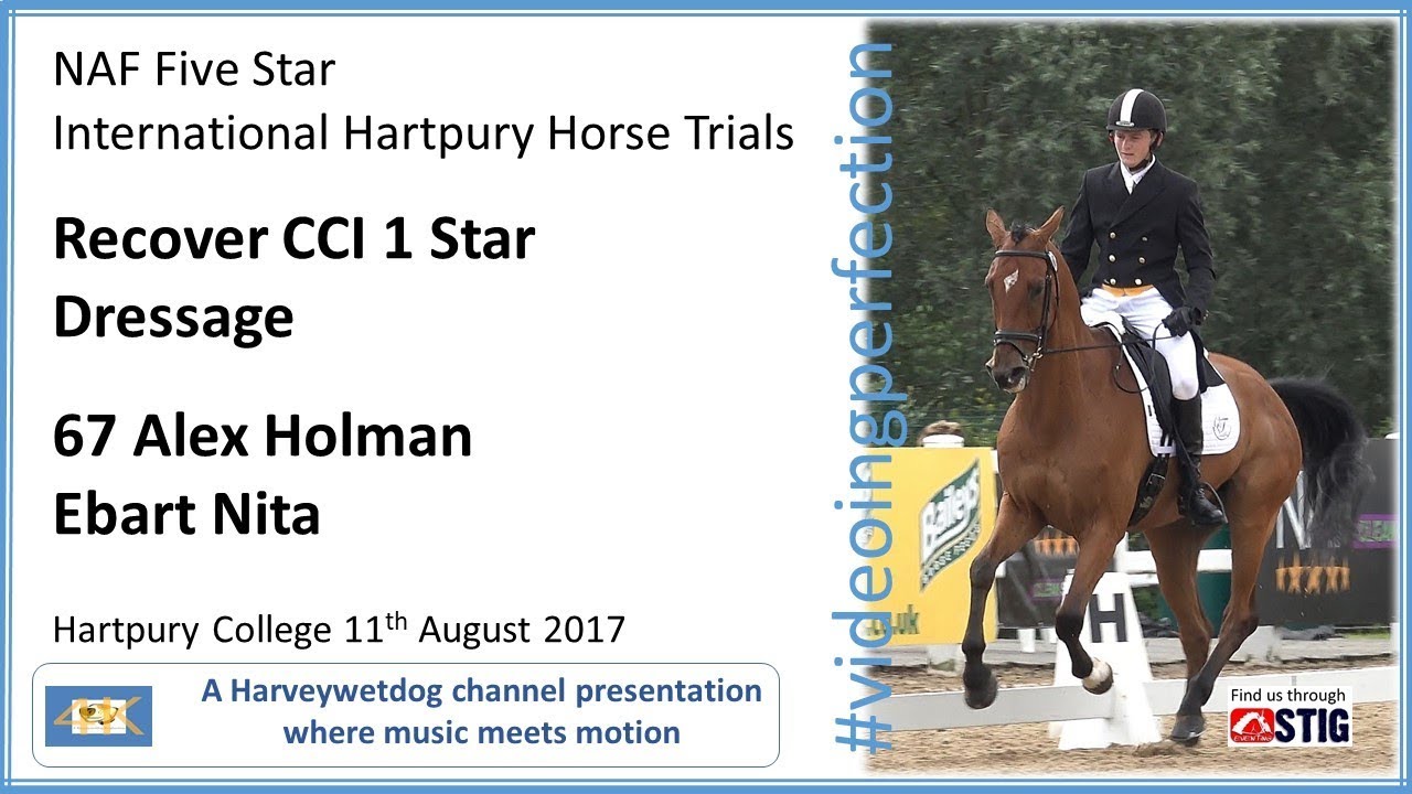 International Hartpury Horse Trials: Alex Holman Dressage - YouTube