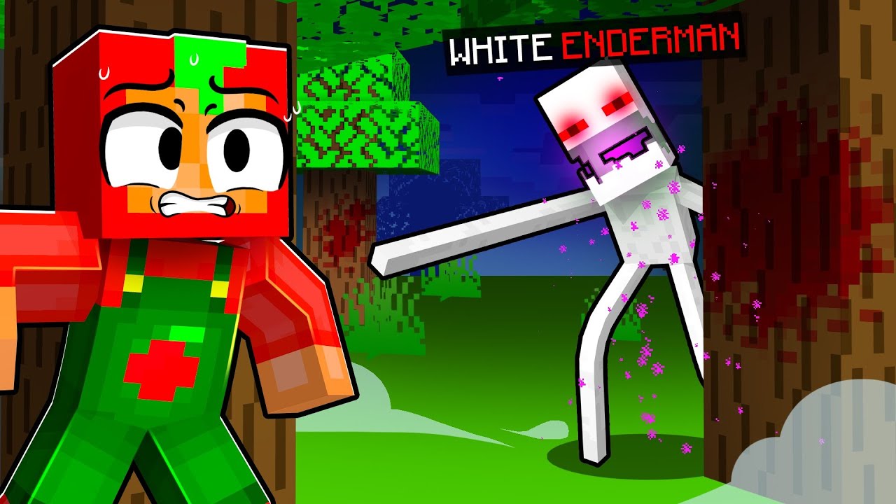 Scaring My Friends as the WHITE ENDERMAN in Minecraft! - YouTube