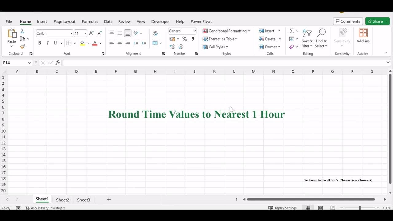 How to Round Time to Nearest Hour or Minute or Second in Excel - YouTube