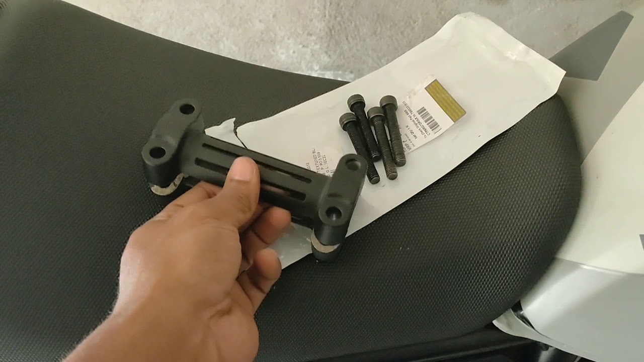 Handlebar riser for Royal Enfield Himalayan, knuckle gaurd installed ...