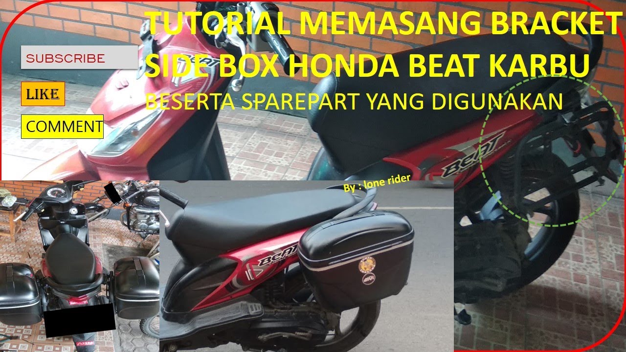 TUTORIAL PEMASANGAN BRACKET SIDE BOX PADA MOTOR HONDA BEAT KARBURATOR ...
