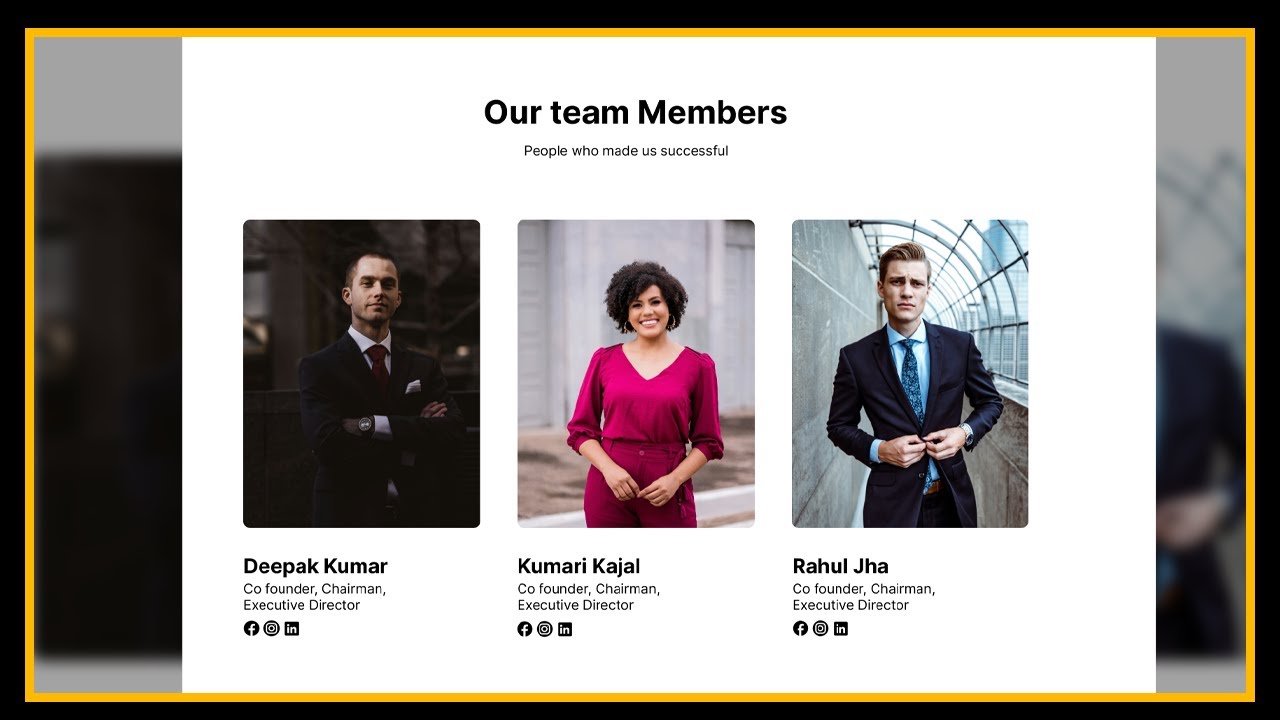 How to Make Our Team Page in Figma | Our Team landing Page Design - YouTube