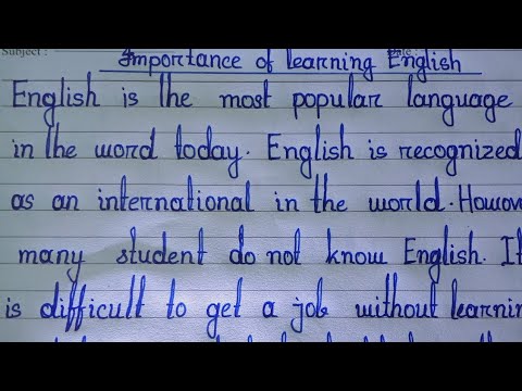 Paragraph on ''Importance Of Learning English'' || Paragraph Writing ...
