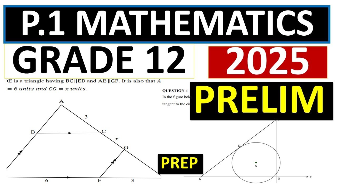2025 PRELIM MATHEMATICS P.1 GRADE 12 SEPTEMBER MATHEMATICS P.1 PREP ...