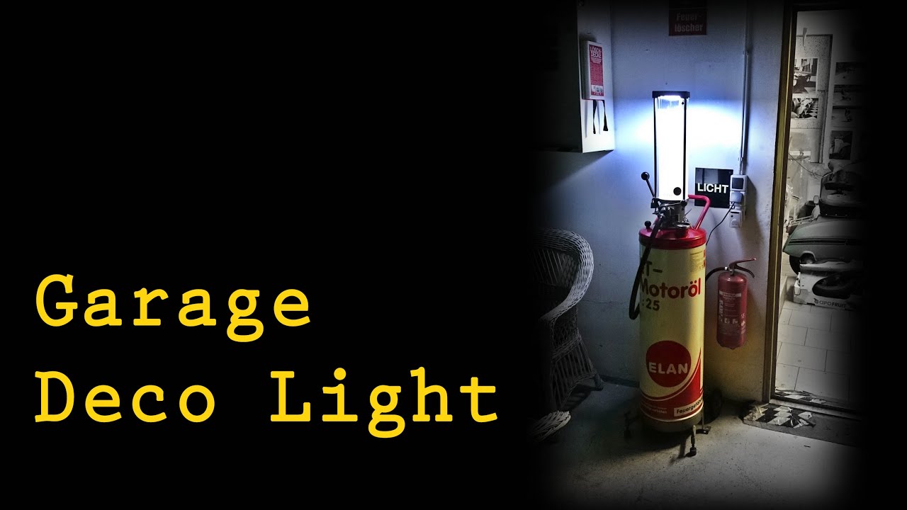 DIY Garage Retro Deco Light - LED Illumination of an old petrol pump ...