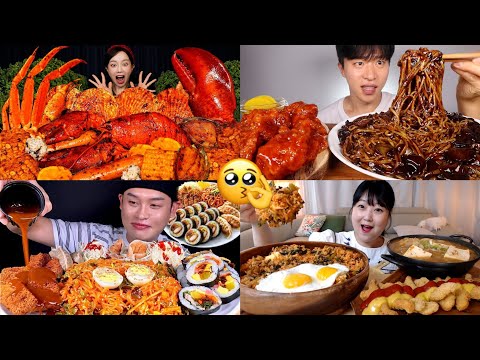 home made korean foods and Big Bites mukbang compilation pt.6