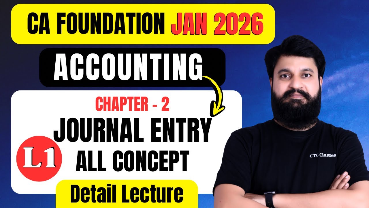 L 1 I CA Foundation Accounts Chapter 2 I CA Foundation January 2026 ...