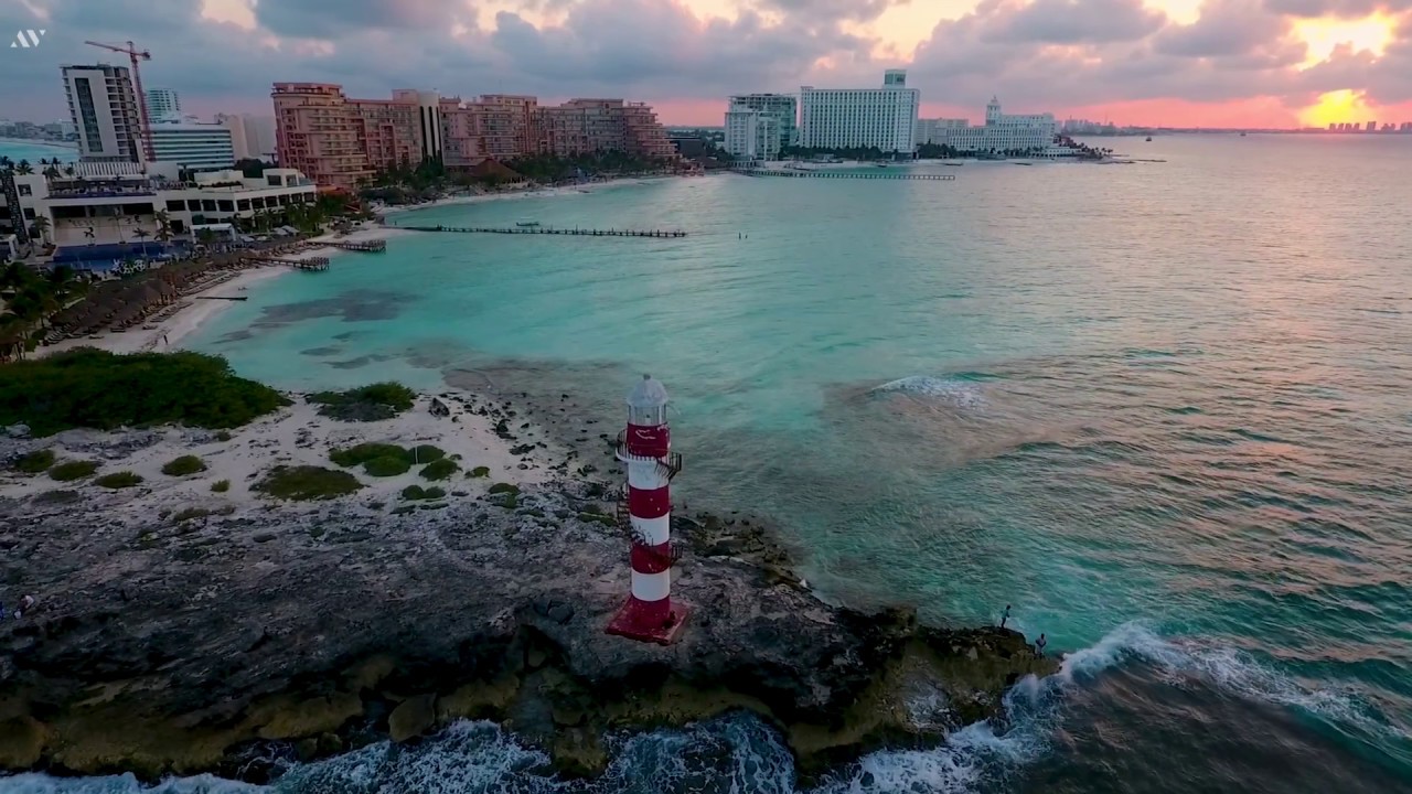 Faro Punta Cancún - AV Drones - YouTube