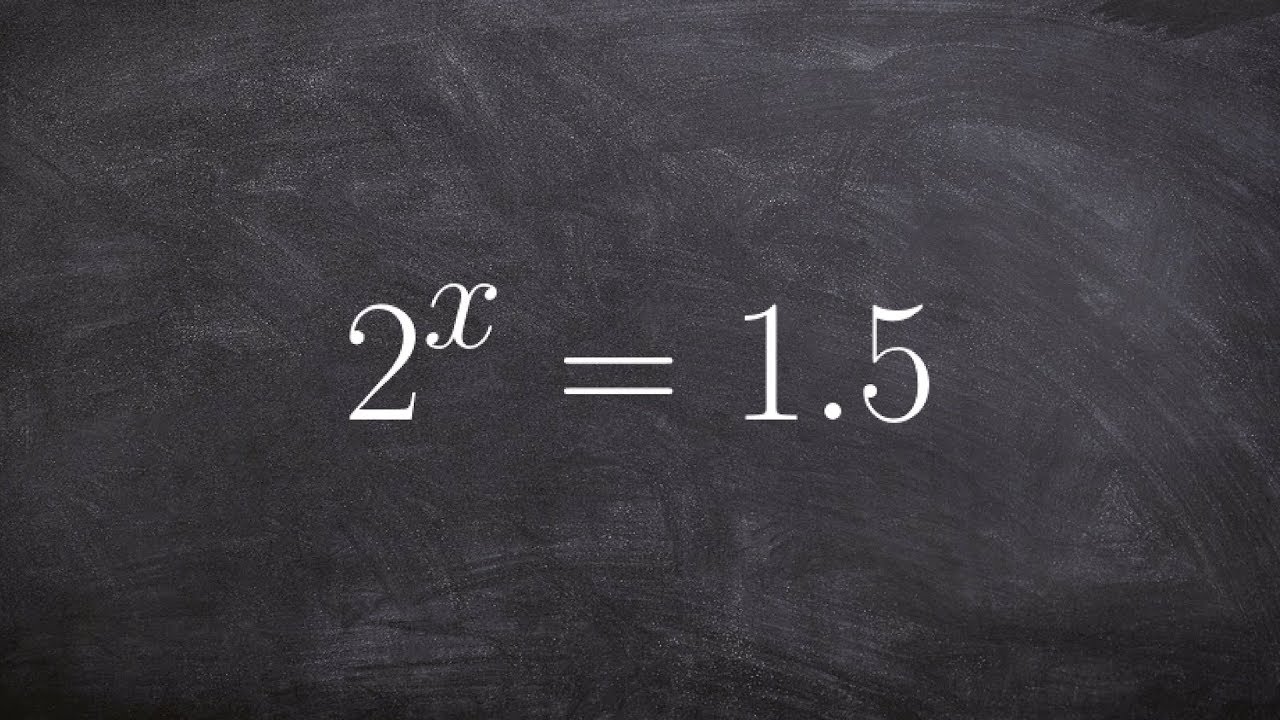 Learn how to solve an exponential equation when using the change of ...