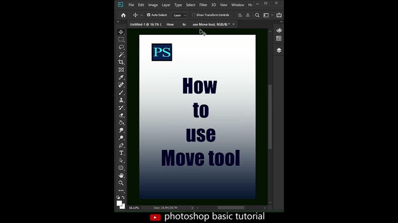 How to use move tool. //Photoshop basic tutorial// - YouTube