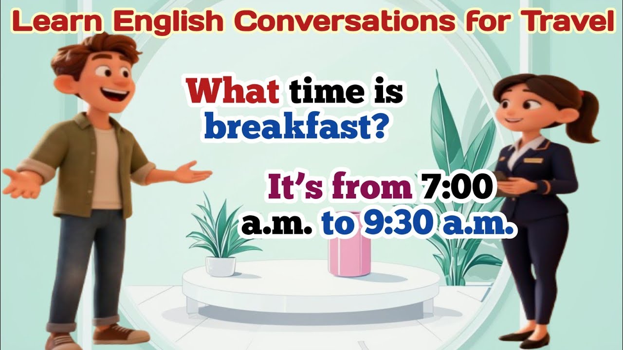 Essential Travel English Conversation | Hotel, Flight, and Restaurant ...