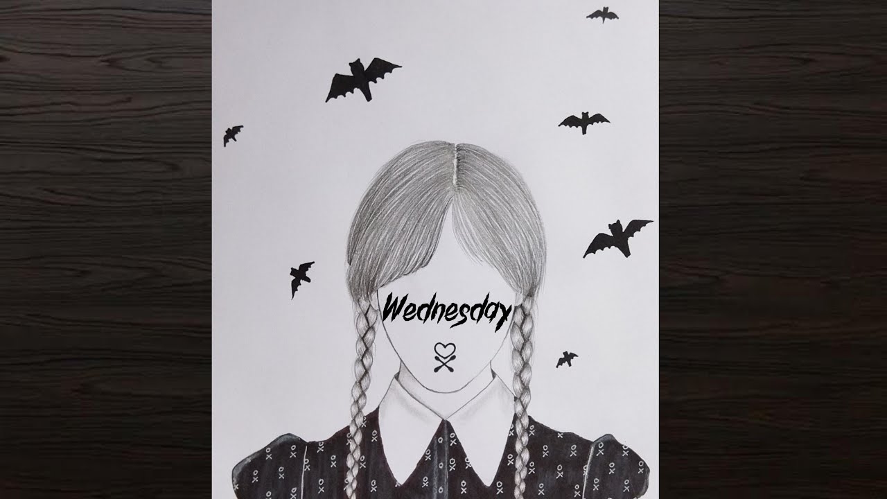 How to draw Wednesday Addams | Netflix Wednesday || Pencil sketch ...
