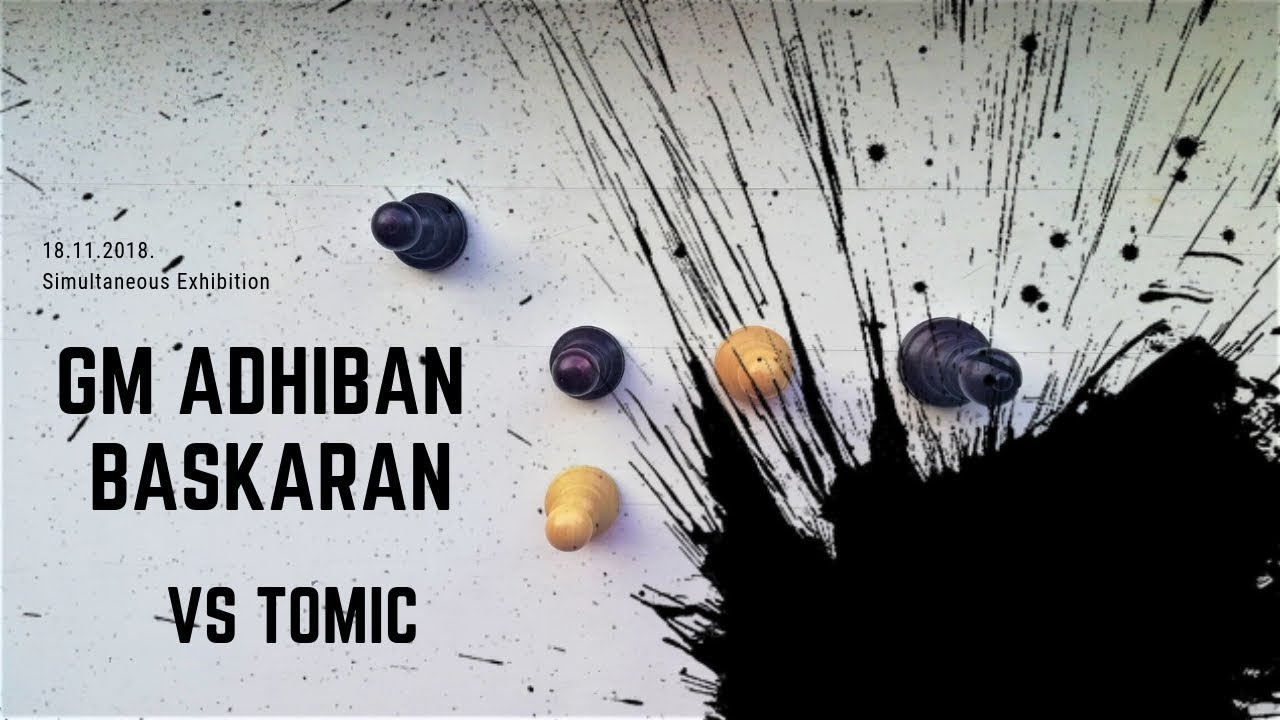 Destroyed by GM Adhiban Baskaran (in 17 moves) - YouTube