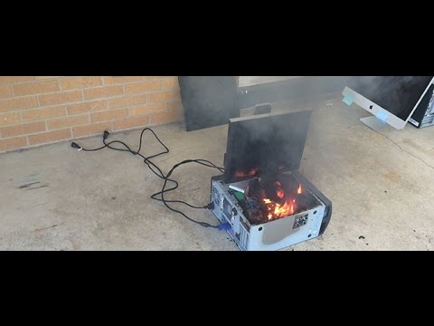 My new computer caught on fire - YouTube