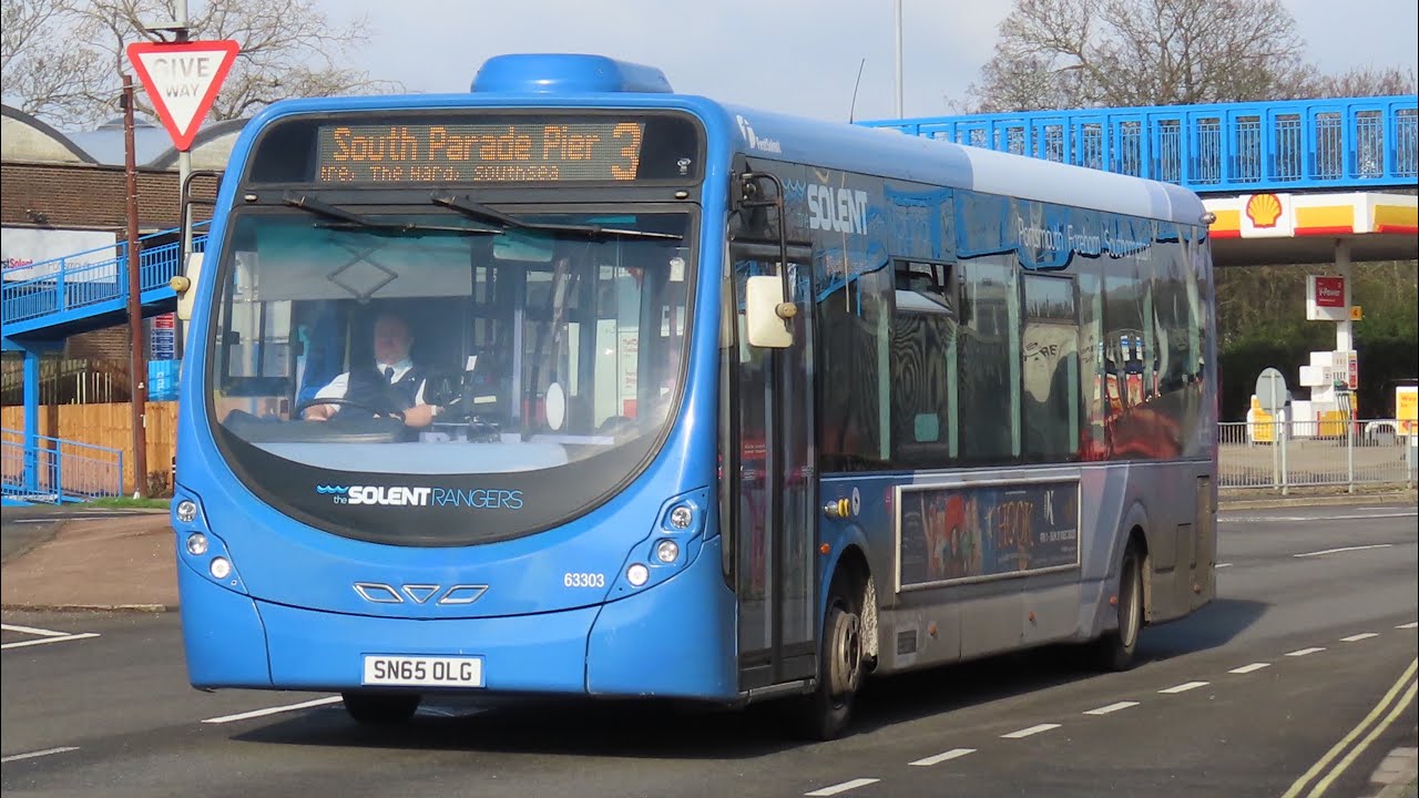 First solent wright streetlite DF 63303(SN65OLG) on route 3 to south ...
