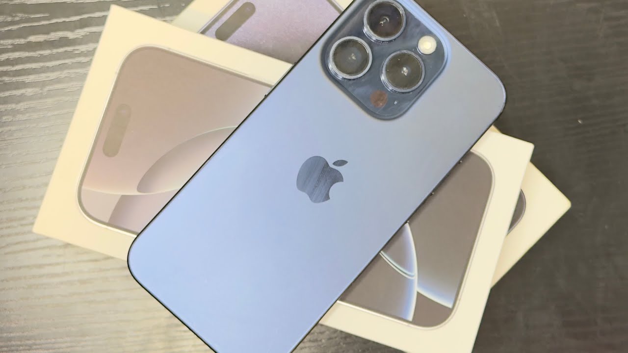 One year Caseless. iPhone 15 pro in Blue Titanium. - YouTube