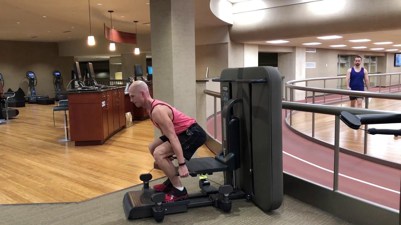 TechnoGym Kinesis Suit Case Squat - YouTube