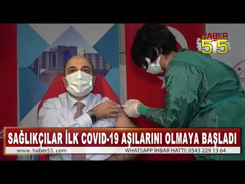 SAMSUN'A GÖNDERİLEN 26 BİN DOZ AŞI SAĞLIK ÇALIŞANLARINA YAPILMAYA BAŞLADI