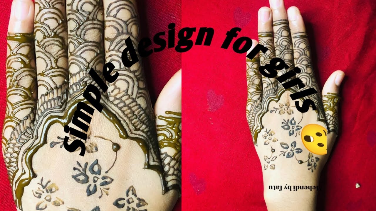 Simple Mehedi tutorial For girls || Henna design || Mehendi by fatu ...