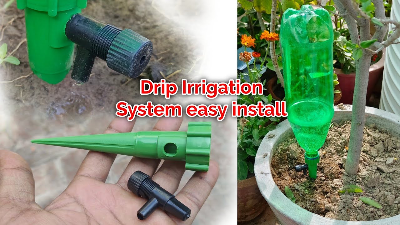 Drip irrigation kit installation for plants / Bottle Drip irrigation ...