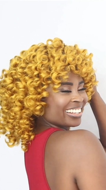 curly wig tutorial - YouTube
