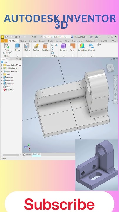 Autodesk Inventor Part Modeling #autodeskinventor #inventortutorial #3dmodelingtutorial - YouTube