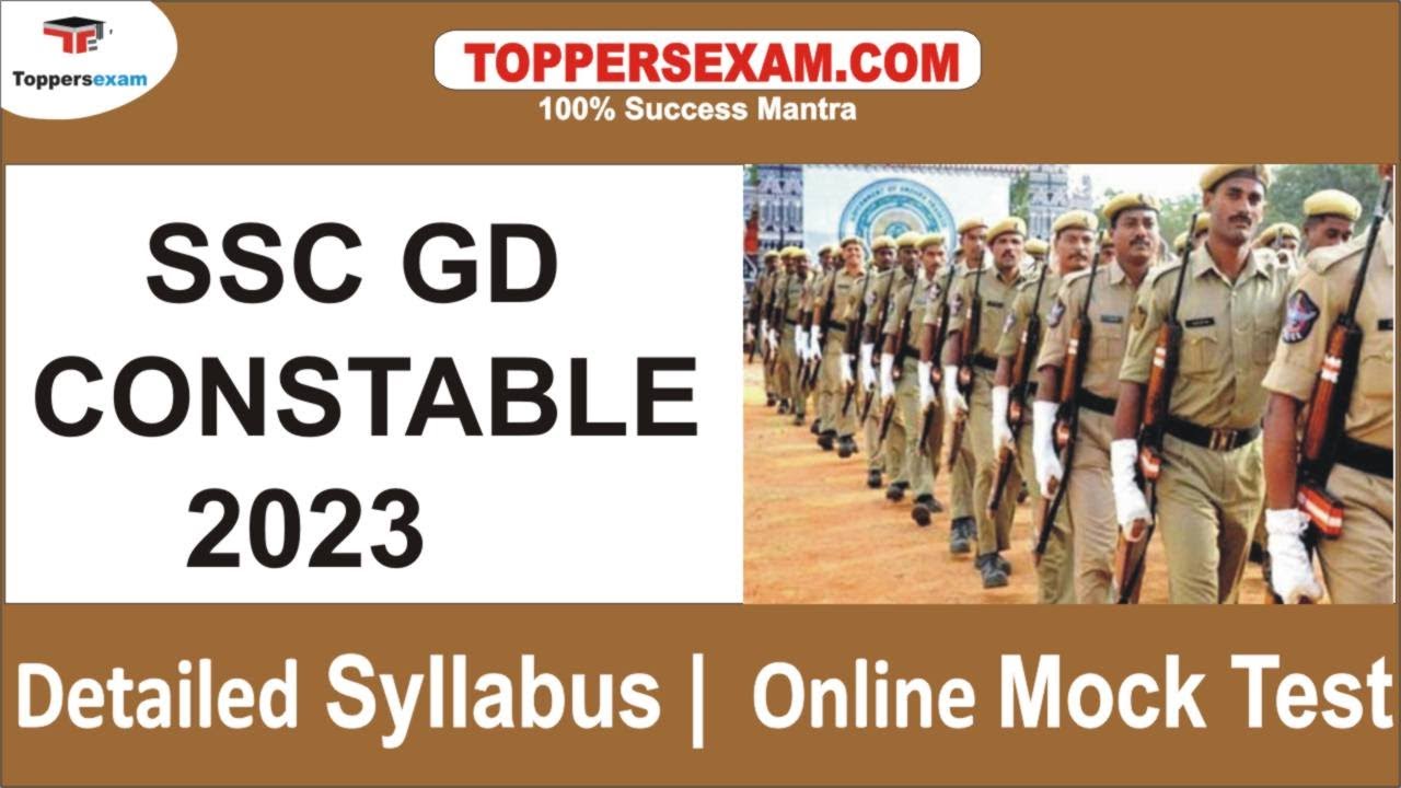SSC GD CONSTABLE Detailed Syllabus 2023 | SSC GD Online Mock Test | SSC ...