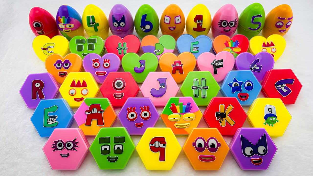 Looking For Alphablocks , Numberblocks in Egg with Colorful Slime ...