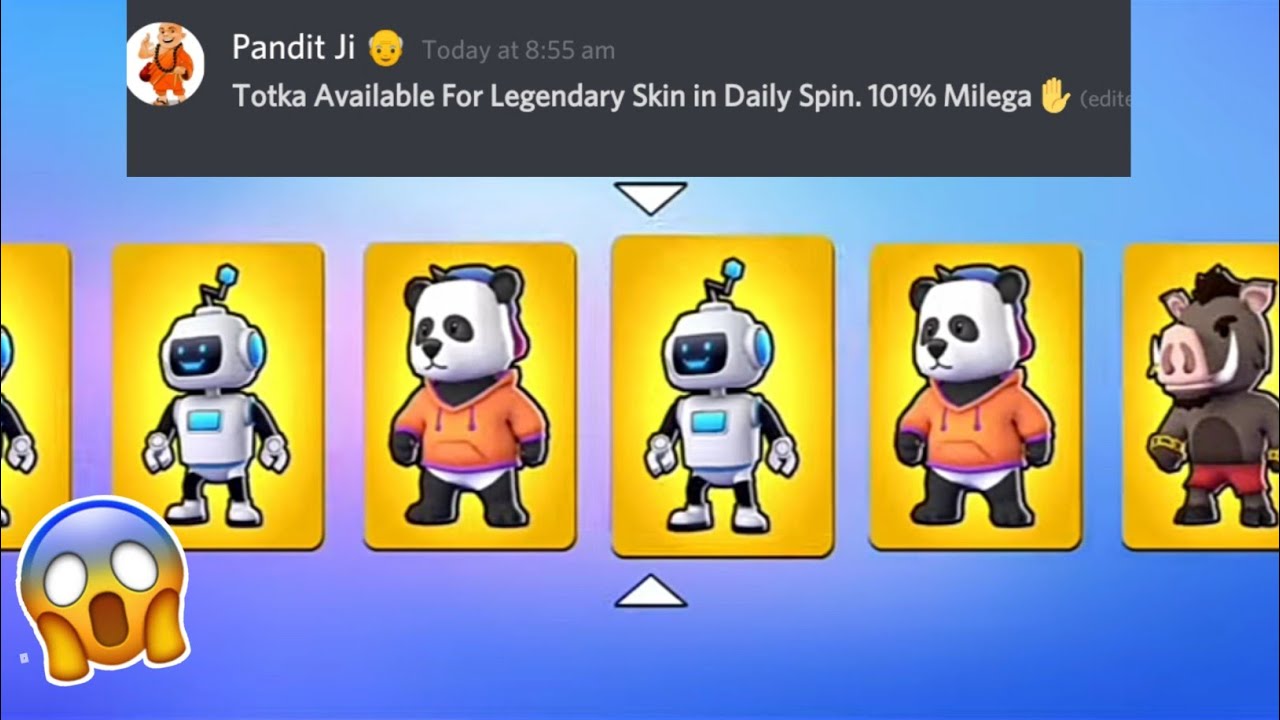 Totka To Get a Legendary Skin in Daily Spin 😱 | Stumble Guys | MR GLENZ ...