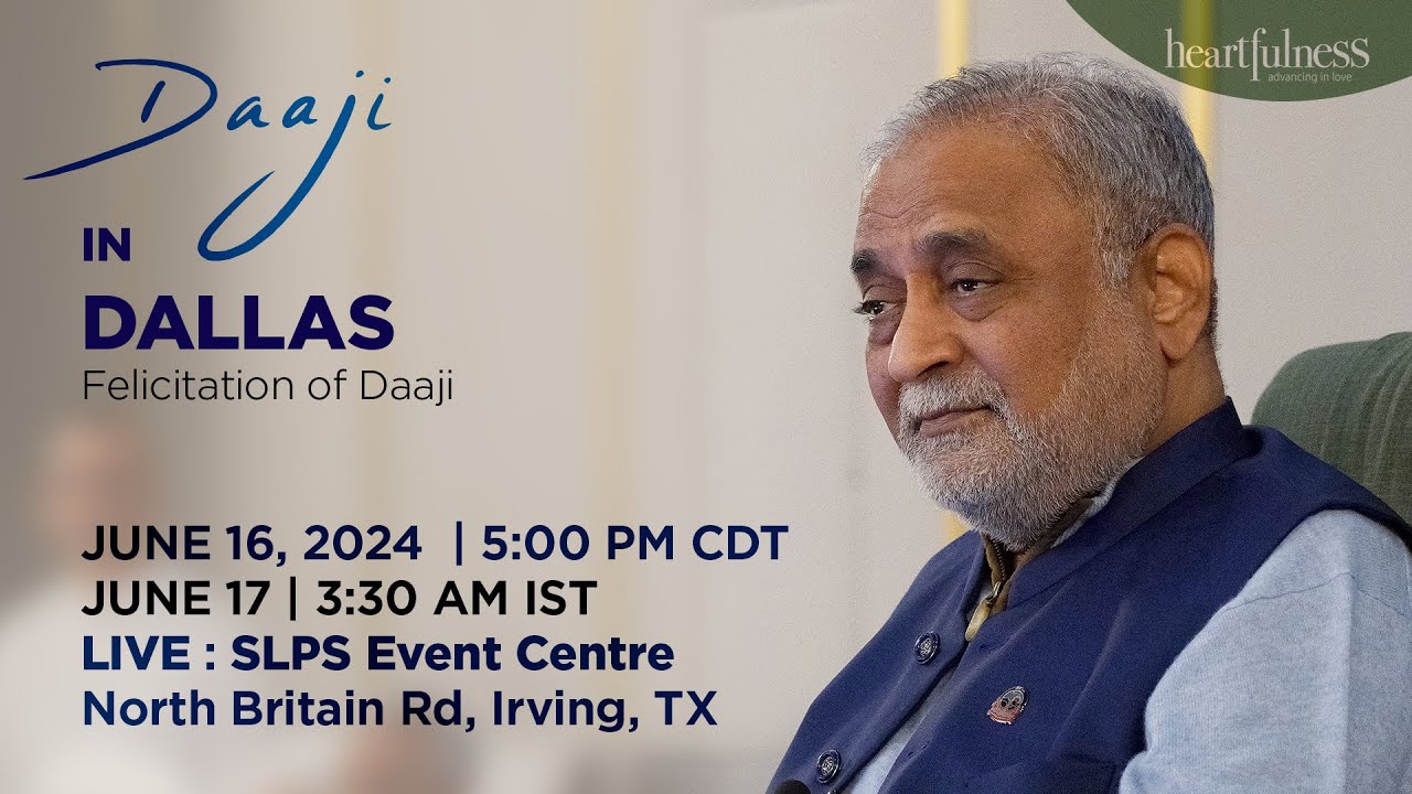 Felicitation of Daaji followed by Meditation | 16 June 2024 | 5 pm CDT ...