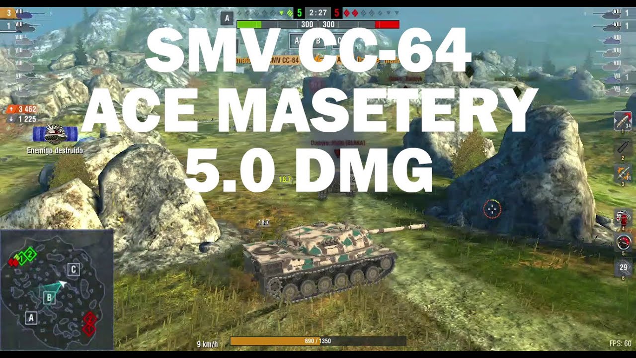 SMV CC-64. Ace Mastery. 5.0 DGM. WOT Blitz - YouTube