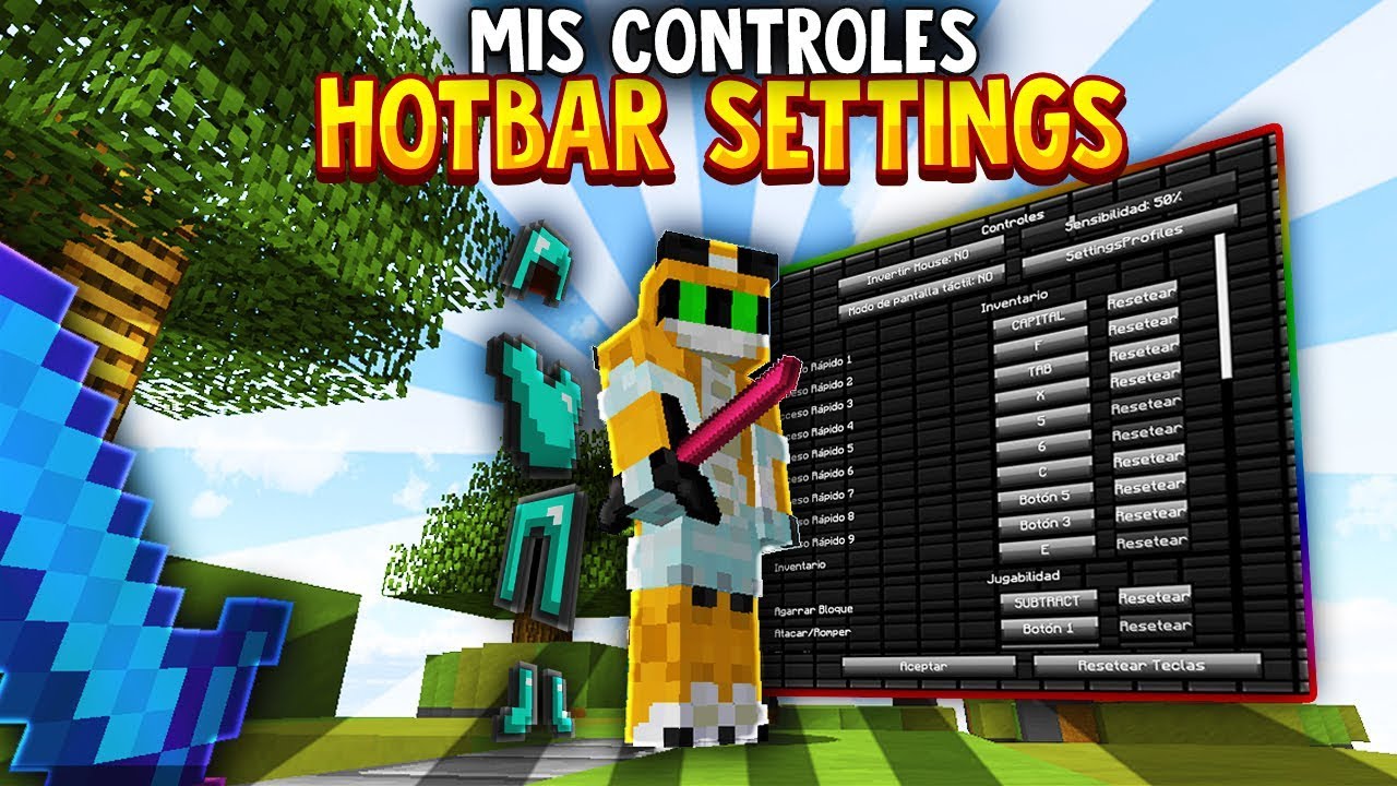 ASÍ ES MI CONFIGURACIÓN Y HOTBAR SETTINGS| Palmita - YouTube