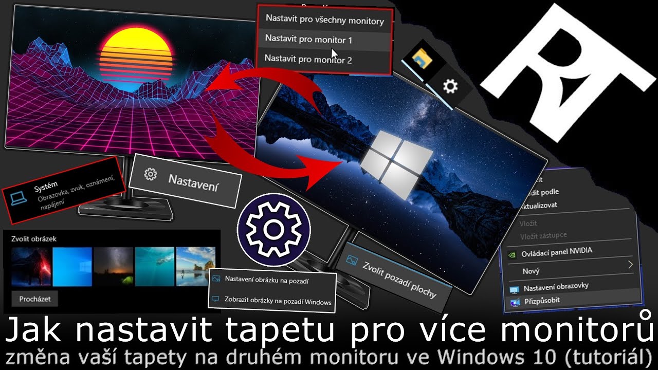 Jak nastavit pozadí plochy / tapetu na 2 a více monitorů ve Windows 10 ...