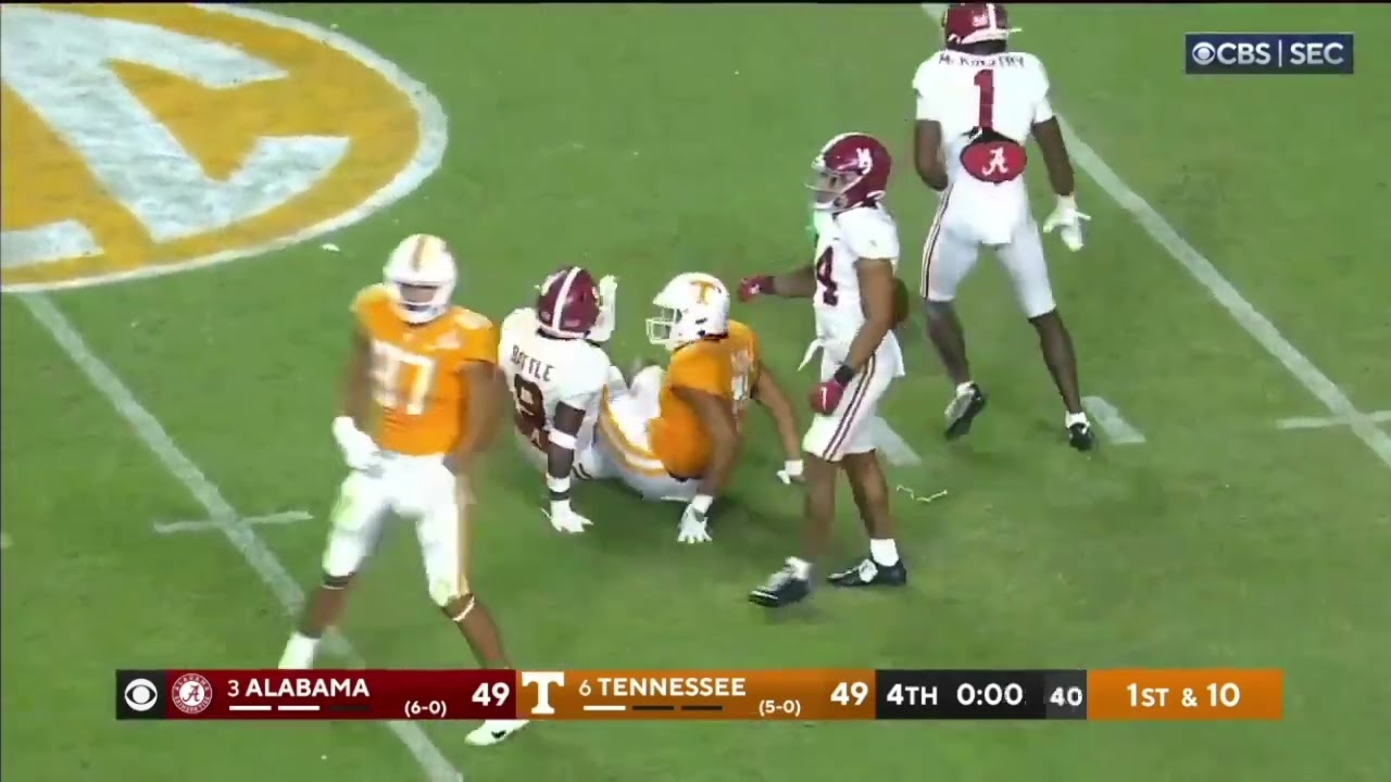 INCREDIBLE LAST MINUTES OF BAMA TENNESSEE!!! WHAT A GAME - YouTube