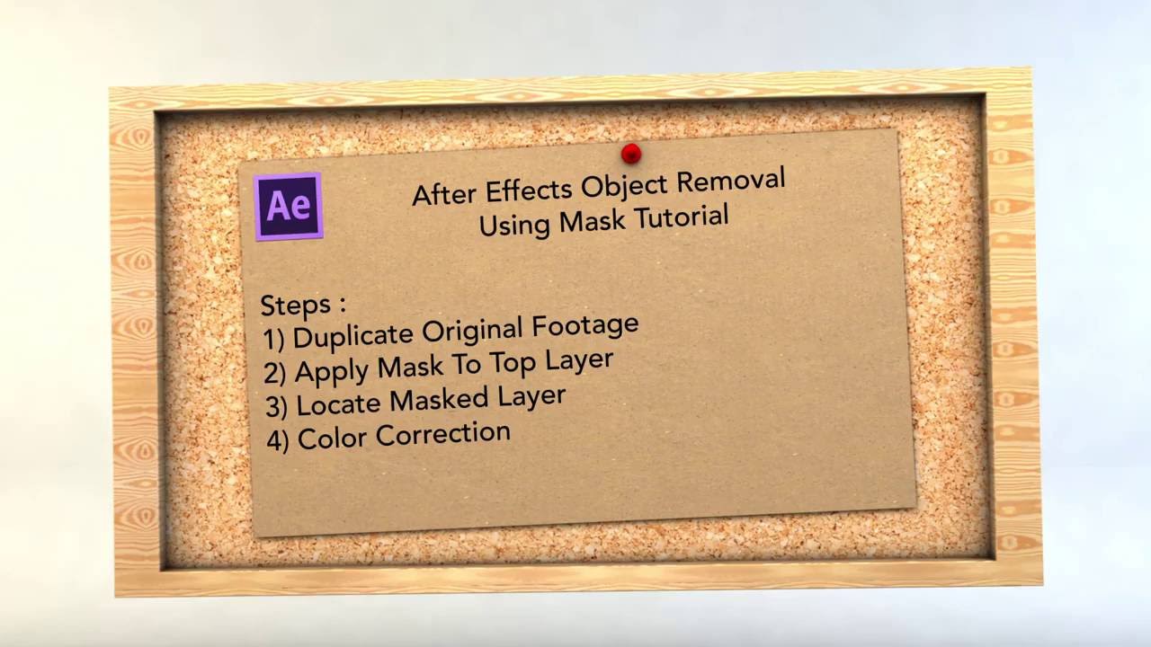 After Effects Object Removal Using Mask Tutorial - YouTube