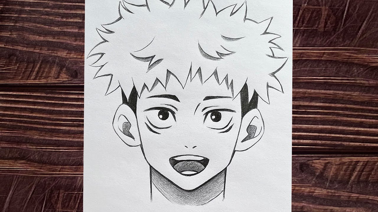 How to draw Yuji - [Jujutsu Kaisen] | Easy anime sketch | Easy to draw ...